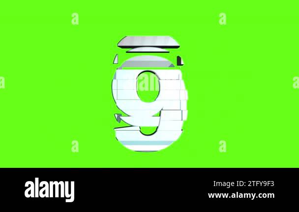 Countdown from 10 to the number 1, the white numbers separate into ...