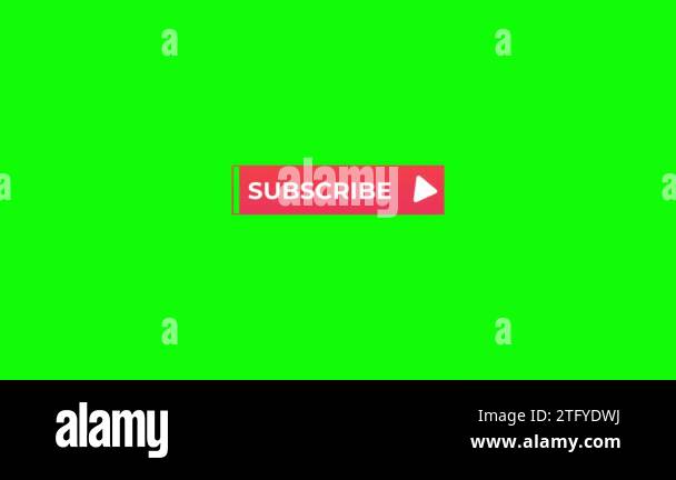 Isolated subscribe button with green screen. Subscribe icon green ...