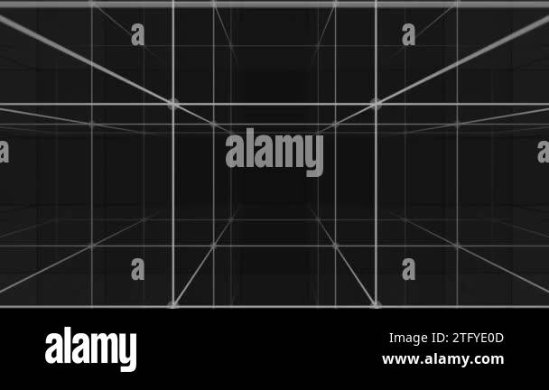 Camera vertical movement into a 3d grid infinite space. High Speed ...