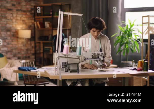 Lady using sewing machine Stock Videos & Footage - HD and 4K Video ...