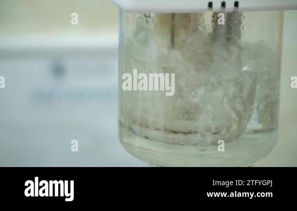 Formation of air bubbles during the boiling of water Stock Video ...