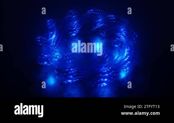 4k 3D animation. Infographics binary numbers tunnel. Technology Network Data Connection, Digital ...