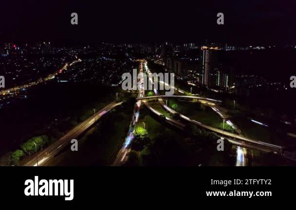 Light traffic at night expressway Stock Videos & Footage - HD and 4K ...