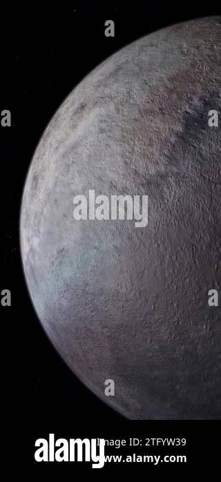 Triton moon, satellite of Neptune planet, in the outer space. 4K ...
