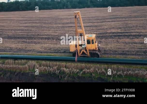 In the pipeline repairs. Construction of the blue pipeline. Gas pipe ...