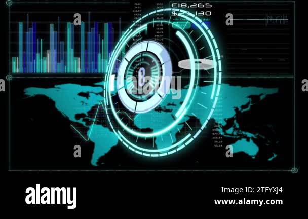 Animation Of Scope Scanning With Countdown Over Data Processing And