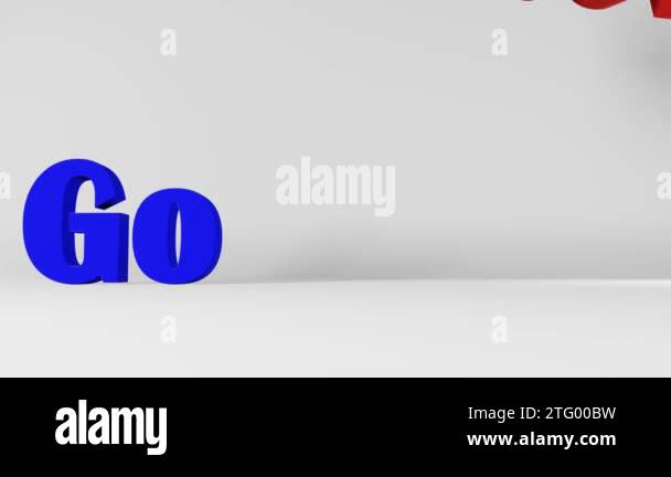 Go Vote sign 3d animation on white background. American Elections ...