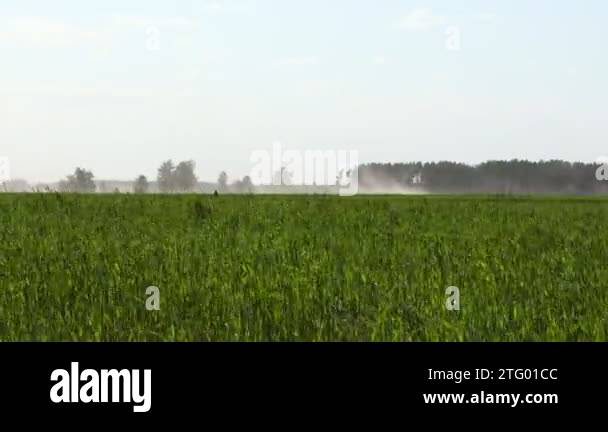 Sandstorm in the field - wind erosion of the top layer of fruitful soil ...
