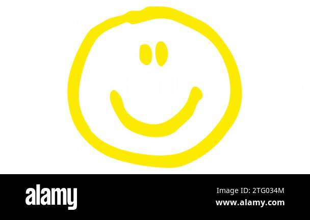 Animated set of icons of emotions. Different emoticon. Doodle of yellow ...