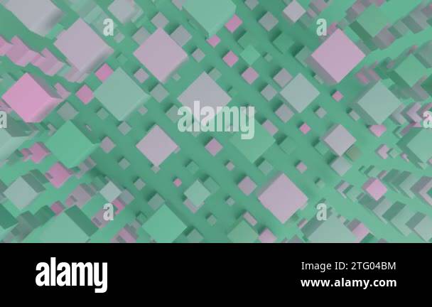 Projection mapping color sifting cube shapes. Seamless loop Stock Video ...