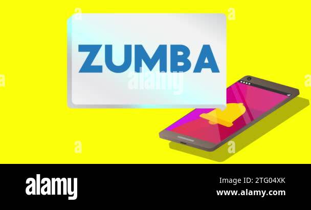 Zumba Text On Notification Bubble From Portable Information Device Screen Mobile App Message