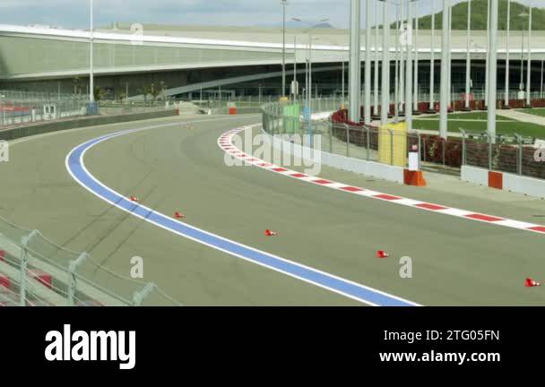 Test drive the car. Formula 1 track. Auto racing. Formula 1 in Sochi ...