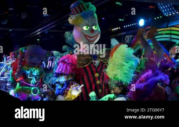 Famous robot show in Tokyo. Party in Kabukicho Shinjuku. Robot ...