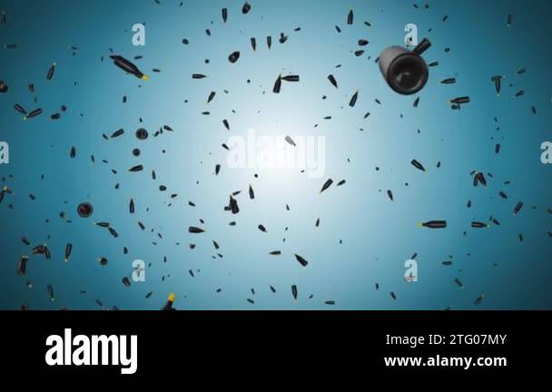 Beer glass Bottles Are Falling On The Green Screen with Alpha Matte ...