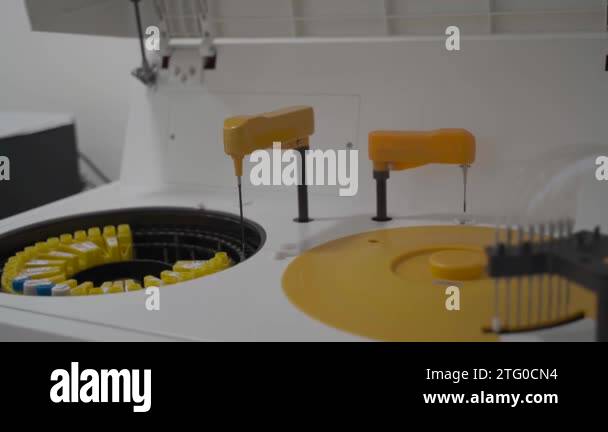 Modern robotic machine for blood centrifugation and urinalysis ...