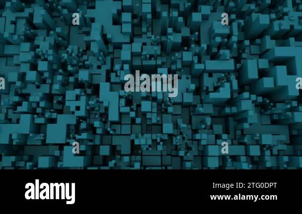 4K Abstract Technology Cube Background. Seamless Looping Stock Video ...