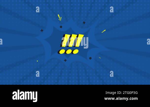 A comic strip cartoon animation, with the word exclamation mark ...