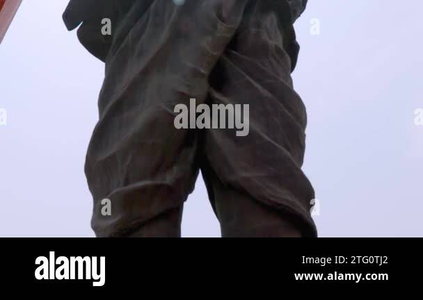 statue of unity the world tallest statue with bright flat sky at day ...