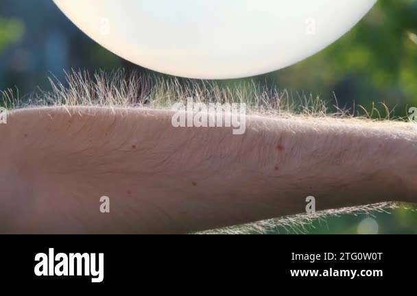An example of static electricity. Hair rises from static electricity ...