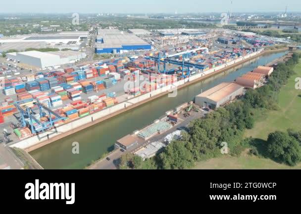 Intermodal Container Terminal Logport, Duisburg. The container terminal ...