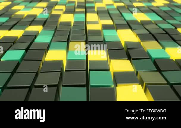 Polygonal cubes. Seamless looping animation rendered at 16-bit color ...