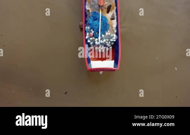 Fishing boat made fromGarapuvu tree, used in mullet fishing in ...