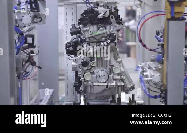 Automated machine. Commercial mass production at automatic conveyor ...