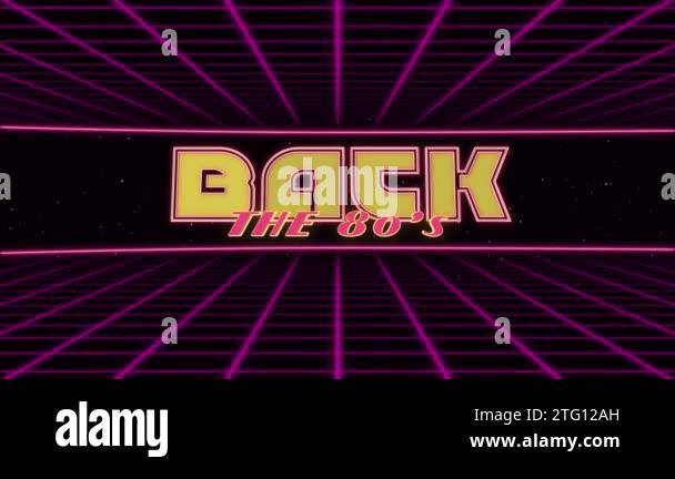 Back to the 80s Title Animated Retro Futuristic 80s 90s Style ...
