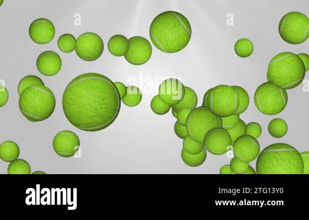 Tennis ball rolling loop 3d on black background, Alpha 4k video. Sport ...