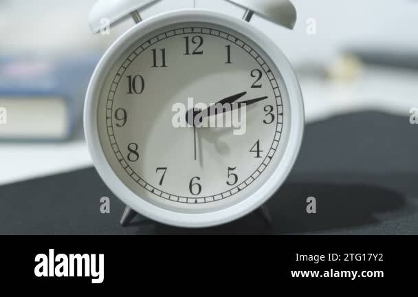 Daylight savings backward time clock timelapse,fast time flowing stress ...