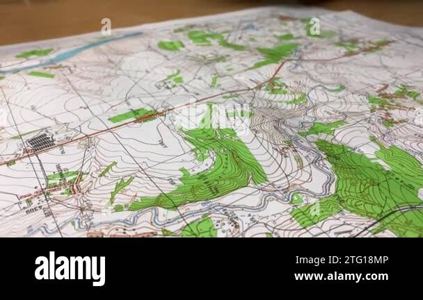 Topographic officers map. Planning of combat operations before the ...
