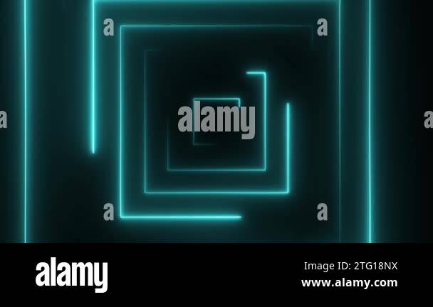 Abstract seamless loop neon square. Blue neon square hi-tech motion background seamless loop ...