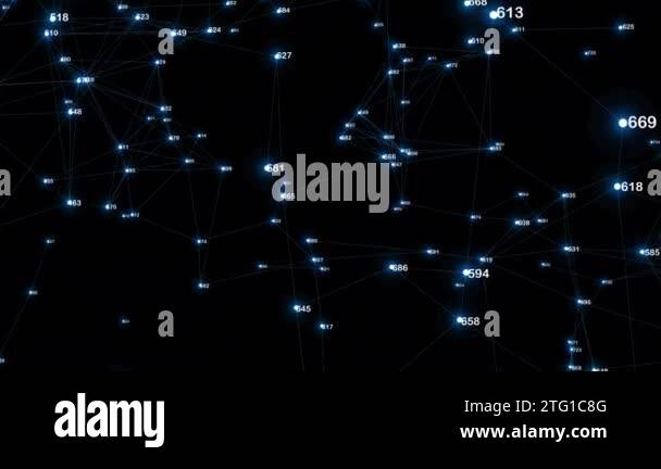 Terabytes of binary code data flying in stream line of information tide ...