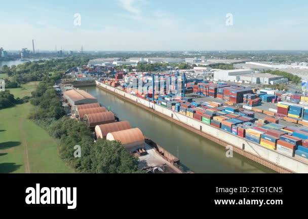 Intermodal Container Terminal Logport, Duisburg. The container terminal ...