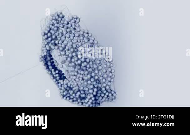 Animation depicting the formation of a molecular structure. 4K UHD ...