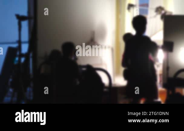 Blurry footage to represent overview working for video production in ...