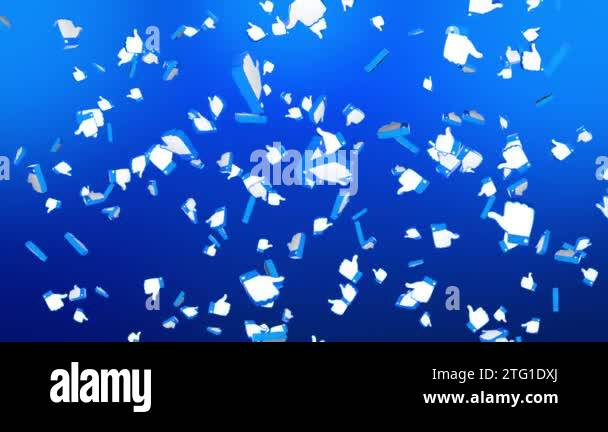 4k Falling Like Emoji Social Network Animation, Rendering, Background ...