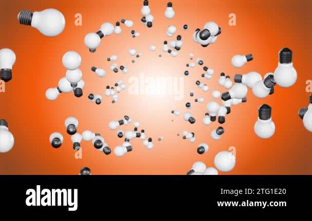 light bulb falling down Loop Animation Backgrounds. Concept of new ...