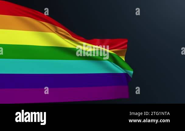 LGBT flag. Gay freedom. Diversity tolerance. Rainbow 7 seven color ...