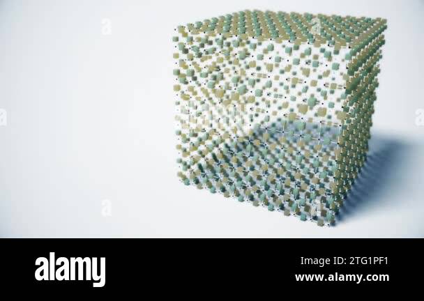 Abstract Molecular Cube Structure With Subtle Movement Seamless Loop 4k Uhd Animation