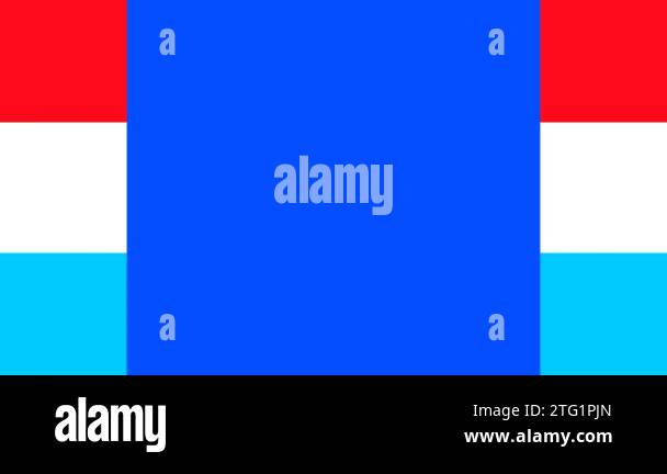 Luxembourg Flag Colors. 2D Animated transition in horizontally on both ...