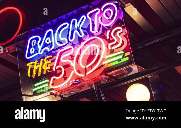 50's diner sign Stock Videos & Footage - HD and 4K Video Clips - Alamy