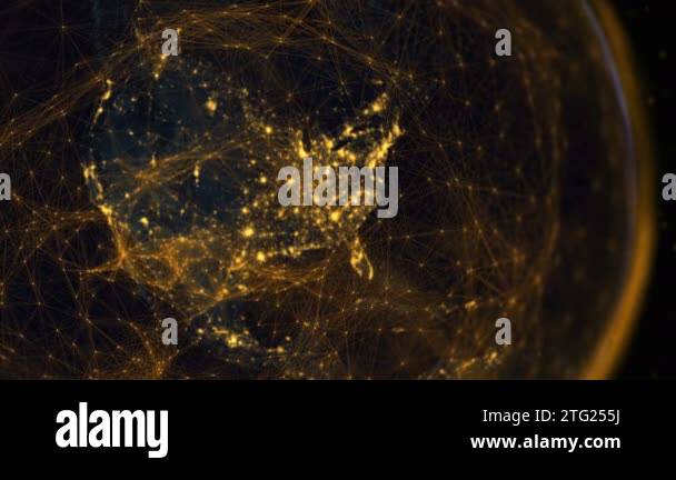 Concept depicting the Western Hemisphere in the era of digital ...