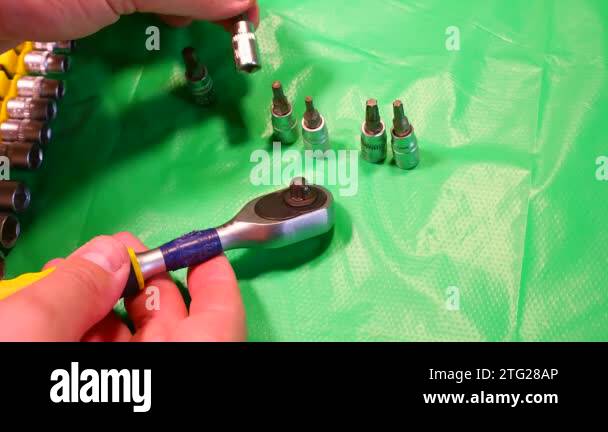 wrench tool. Tools: head crank, ratchet, imbus keys. screwdrivers ...