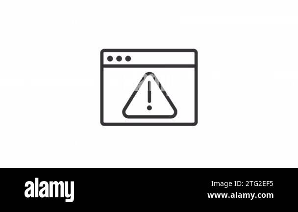 Animated computer virus linear icon. Malicious software. Destructive program. Data damage ...