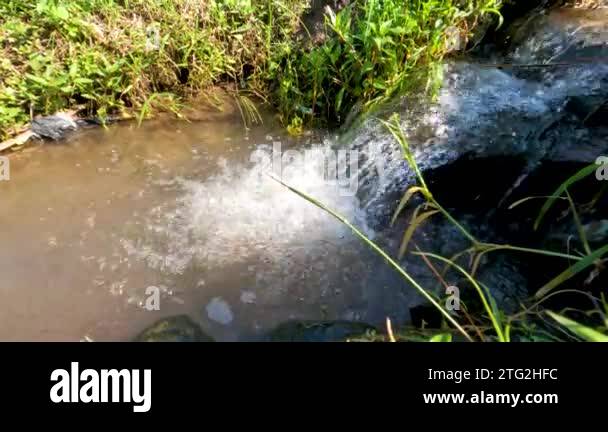 Drainage channel with not too large water discharge; used to irrigate ...