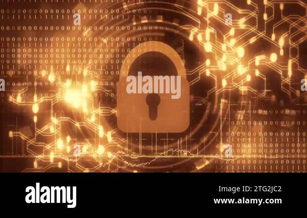 Animation depicting the concept of cyber security. 4K UHD seamless looping animation Stock Video ...