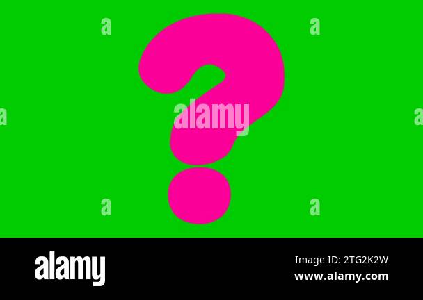 Animated funny pink symbol of question mark. Looped video. Vector ...
