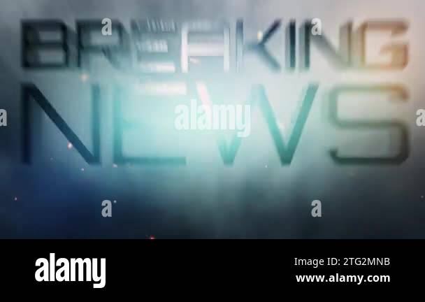 Breaking News word Cinematic Greeting Title Background Concept. 4K 3D ...