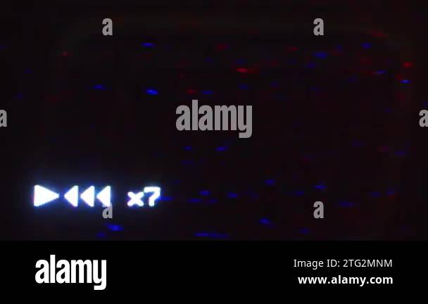 Vintage switch on, turn off television. Analog Static Noise texture ...